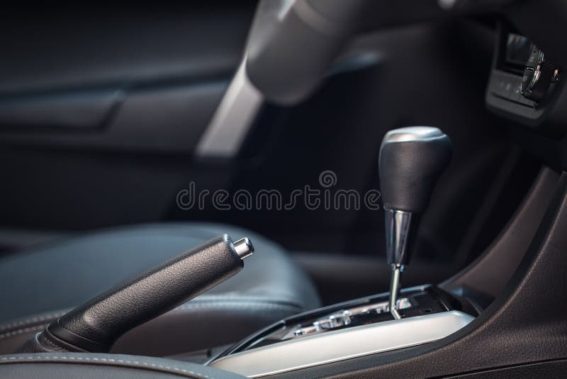Hand Brake in a New Modern Car Stock Photo - Image of power, seat: 54882218