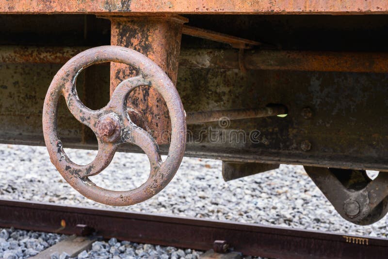 Hand brake of train stock photo. Image of transport, brake - 44559620