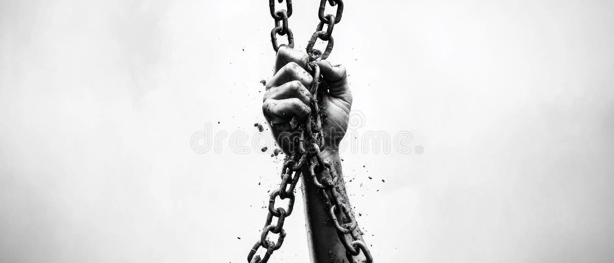 Hand Breaking Chains Stock Illustrations – 203 Hand Breaking Chains ...