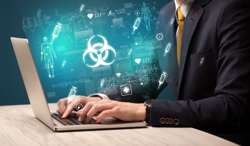 Hand Browsing on the Internet for Medical Issues Stock Image - Image of ...