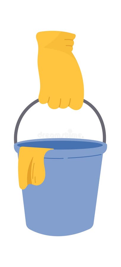 Hand with Bucket stock vector. Illustration of clean - 277952227