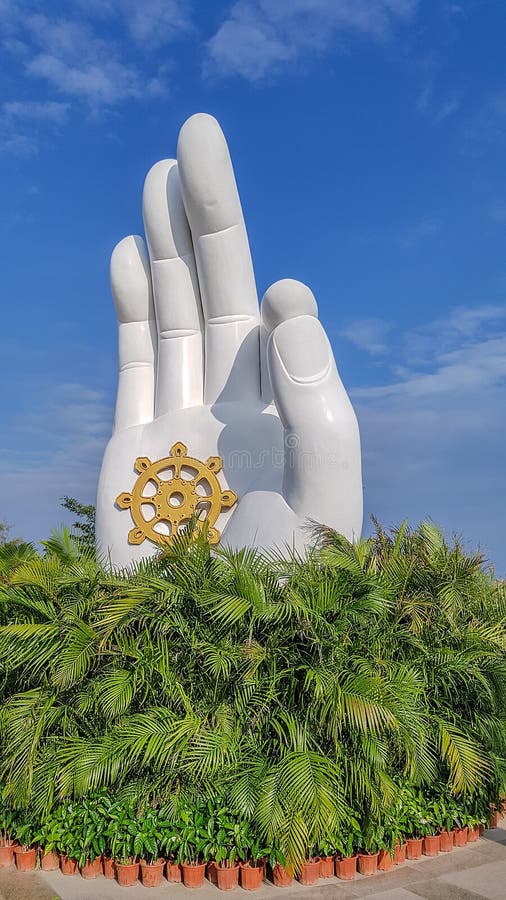 Hand of Buddha. Guanyin Statue, Hainan, China Stock Photo - Image of ...