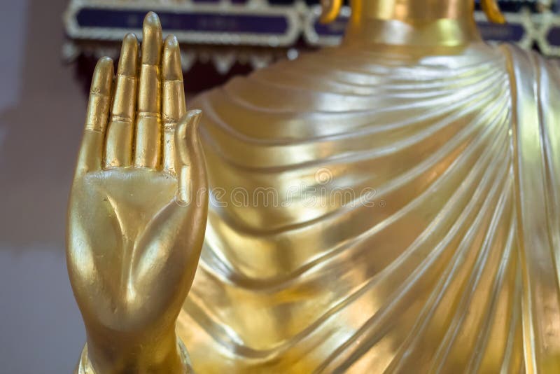 The Hand of the Buddha is a Symbol To Stop Doing Evil Stock Image ...