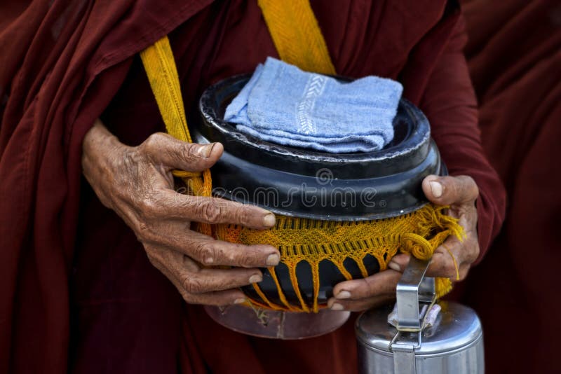 Hand of Buddhist monk stock image. Image of hand, temple - 66902535