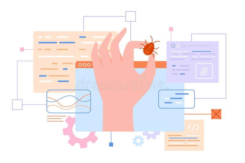 Computer Operator stock vector. Illustration of artistry - 7134440