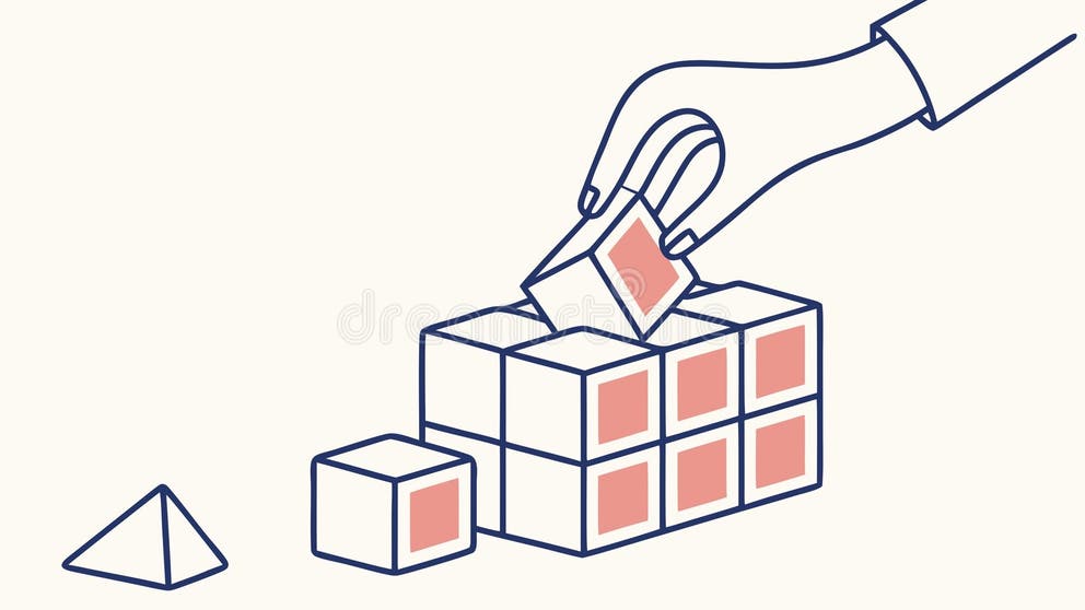 Hand Building Blocks, Creative Construction Vector, Problem Solving ...