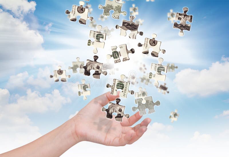 Hand Building Puzzle Globe. Stock Photo - Image of build, answer: 20291758