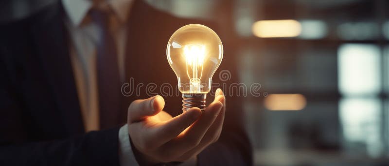 Hand with Bulb Hand Holding Bulb Bulb in Hand Stock Illustration ...