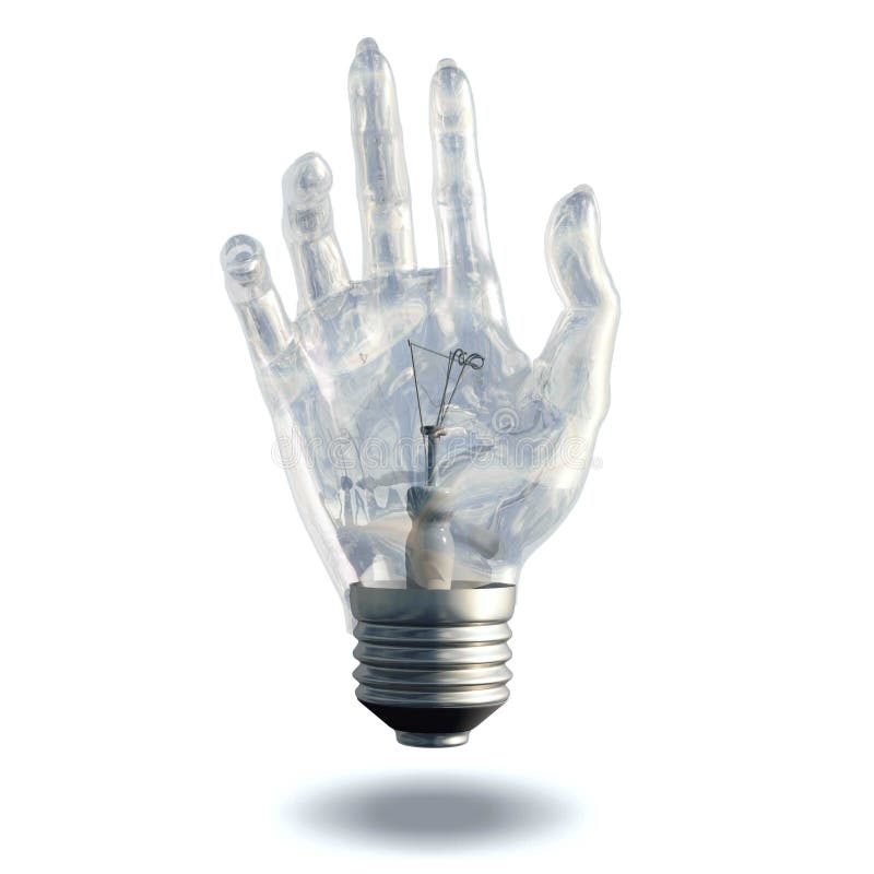 Hand bulb isolated stock illustration. Illustration of shape - 33654691