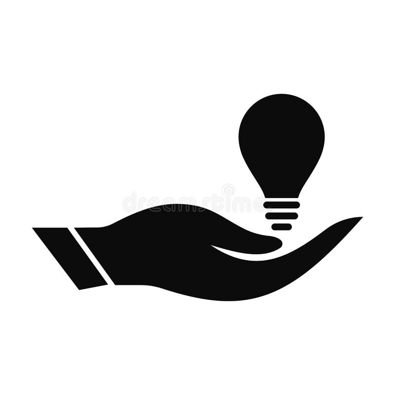 Hand Bulb Logo Design. Bulb Logo with Hand Concept Vector Stock Vector ...