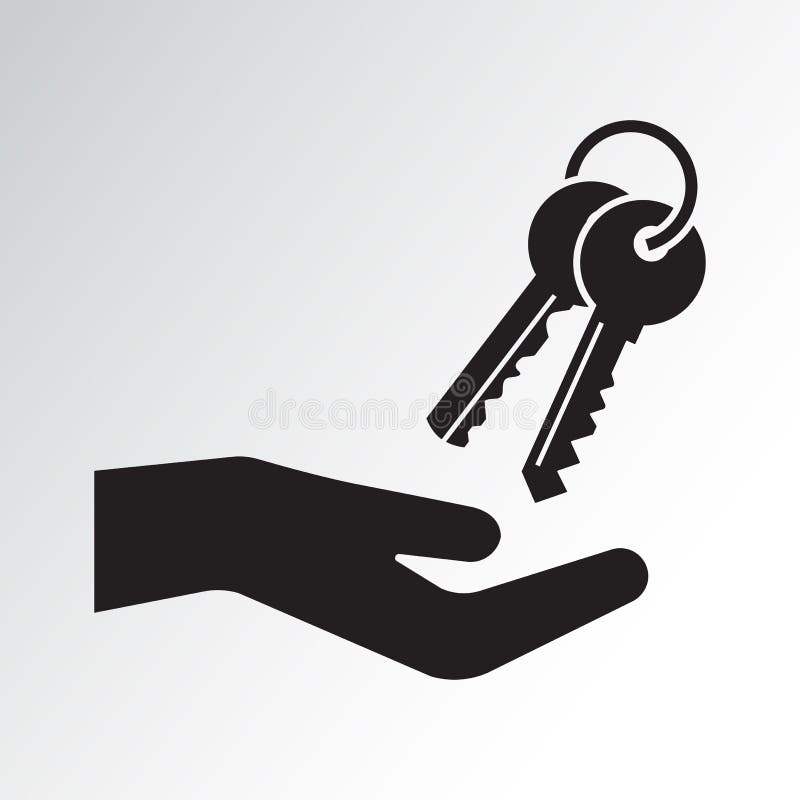 Hand and Bunch of Keys. Vector Illustration Stock Illustration ...