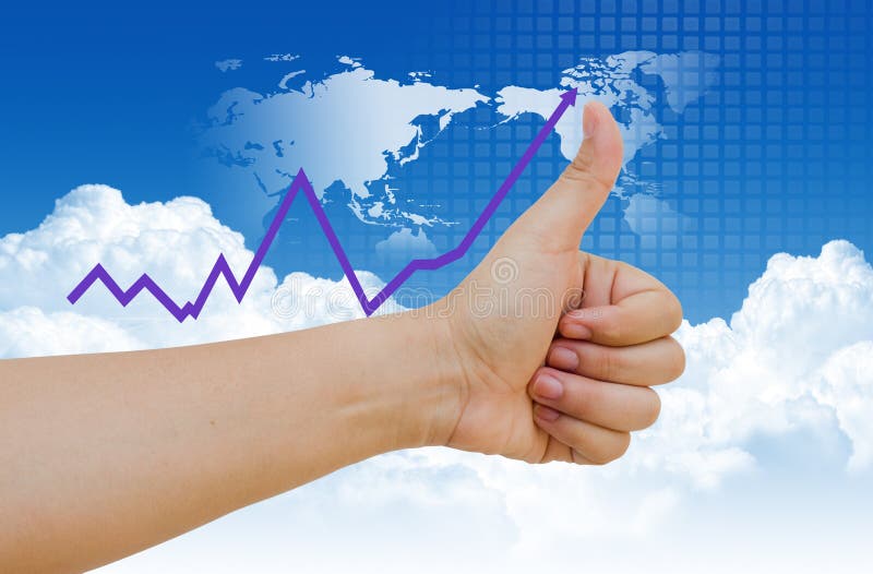 Hand business graph stock photo. Image of blue, finance - 21772532