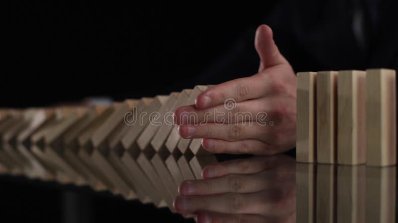 Problem Solving,Close Up View on Hand of Business Man Stopping Falling ...