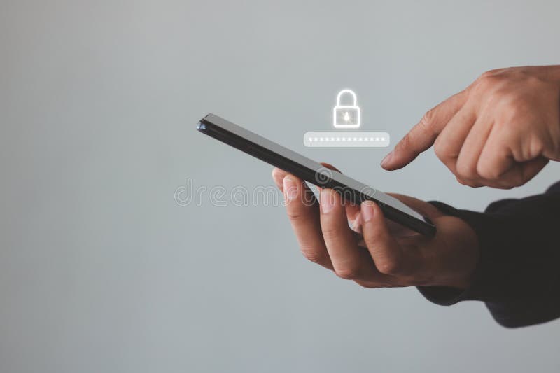 Hand of Businessman Using the Mobile Smartphone To Access the Mobile ... Hand of Businessman Using the Mobile Smartphone To Access the Mobile ...