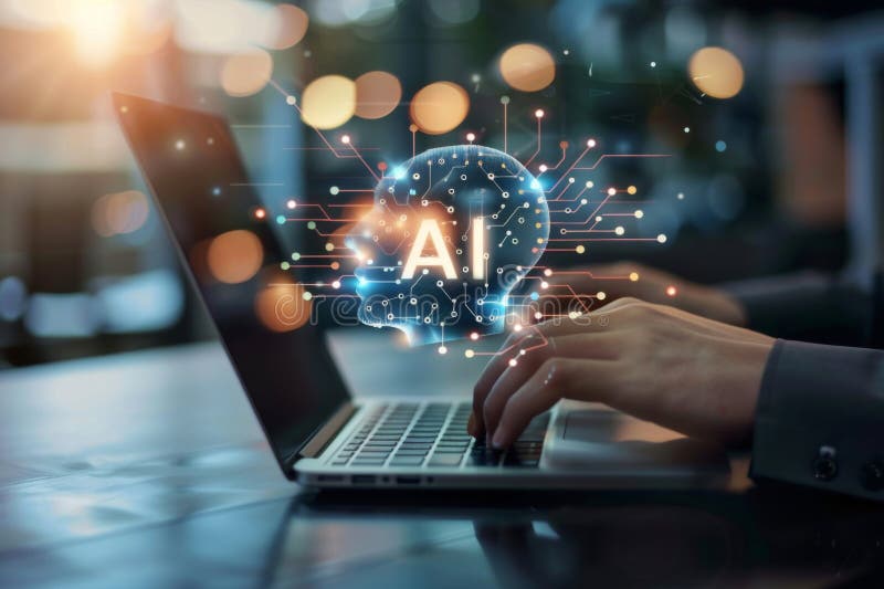 Hand of Businessman Using Smart AI Artificial Intelligence Chatbot in ...