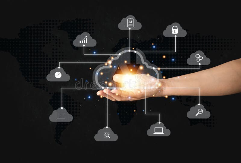 Hand Businesswoman. Big Data Analytics and Business Intelligence ...