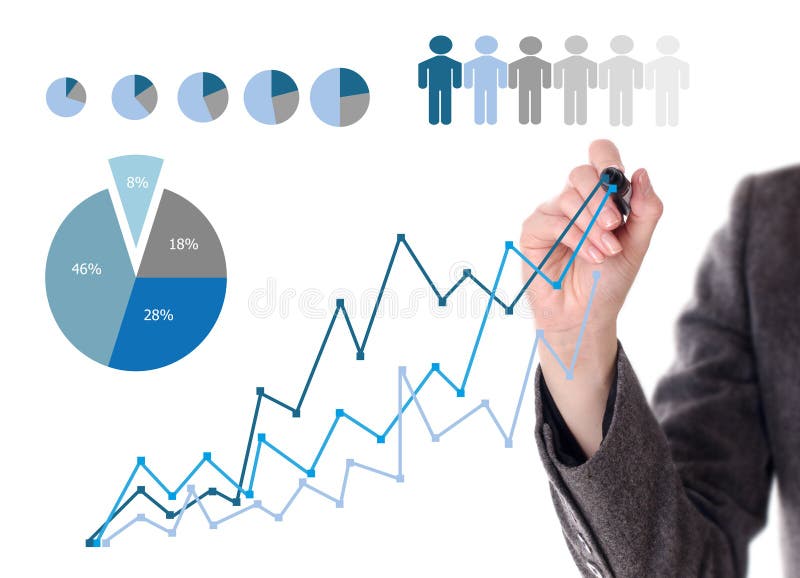Hand drawing a graph stock image. Image of increase, education - 29969589