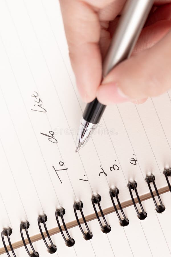 Hand of Businesswoman Writing on Paper in the Office Stock Photo ...