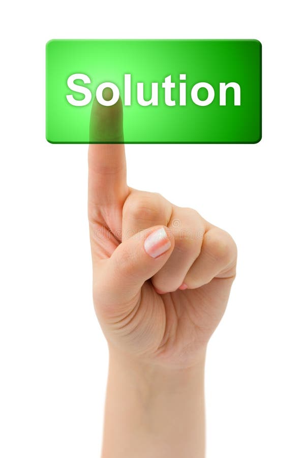 Hand pushing the button stock photo. Image of human, interface - 19238460