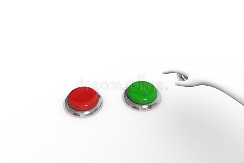 Hand and buttons 2 stock illustration. Illustration of ready - 43354818