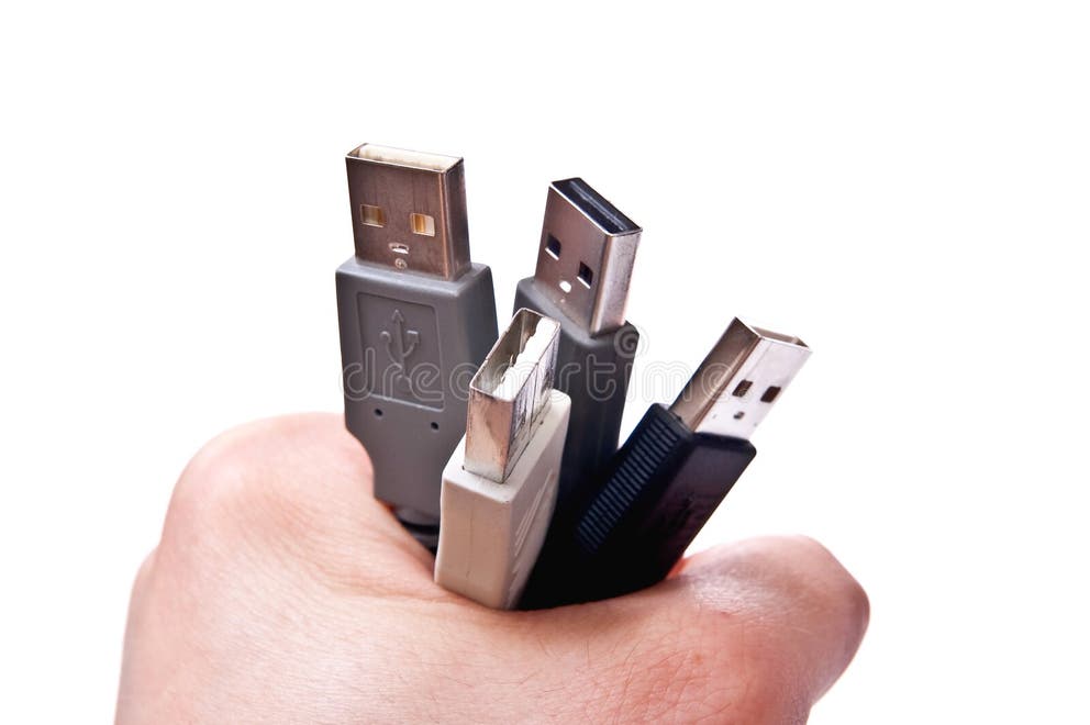 Hand with cables stock image. Image of business, cables - 13980425