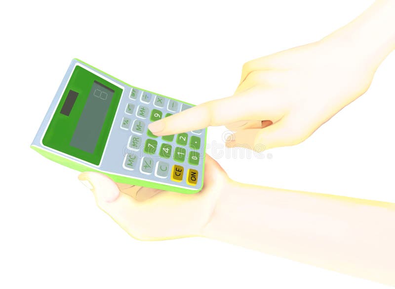 A hand with a calculator stock image. Image of finances - 25699199