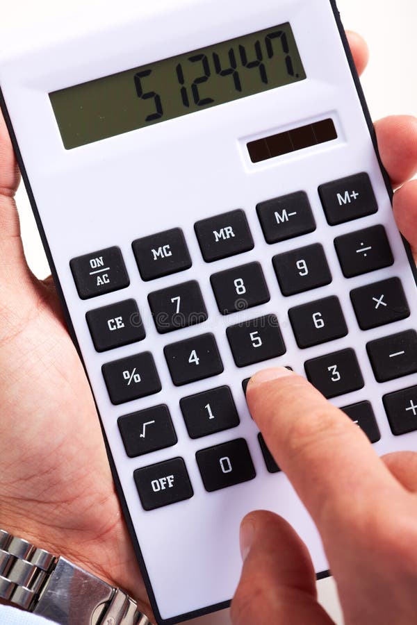 Hand with Calculator and Money. Stock Photo - Image of accountant ...