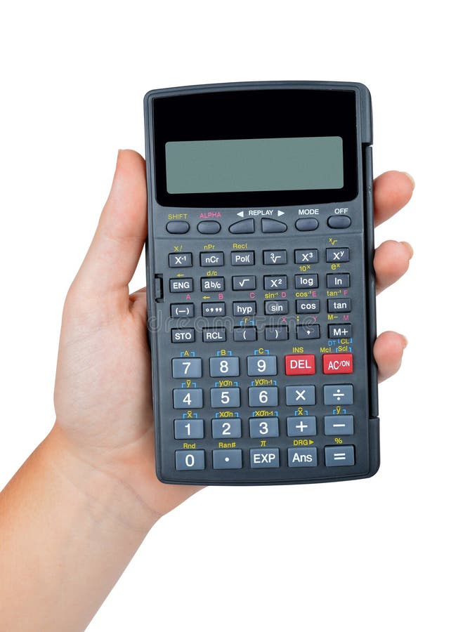 Hand with calculator stock photo. Image of human, convenience - 53347186