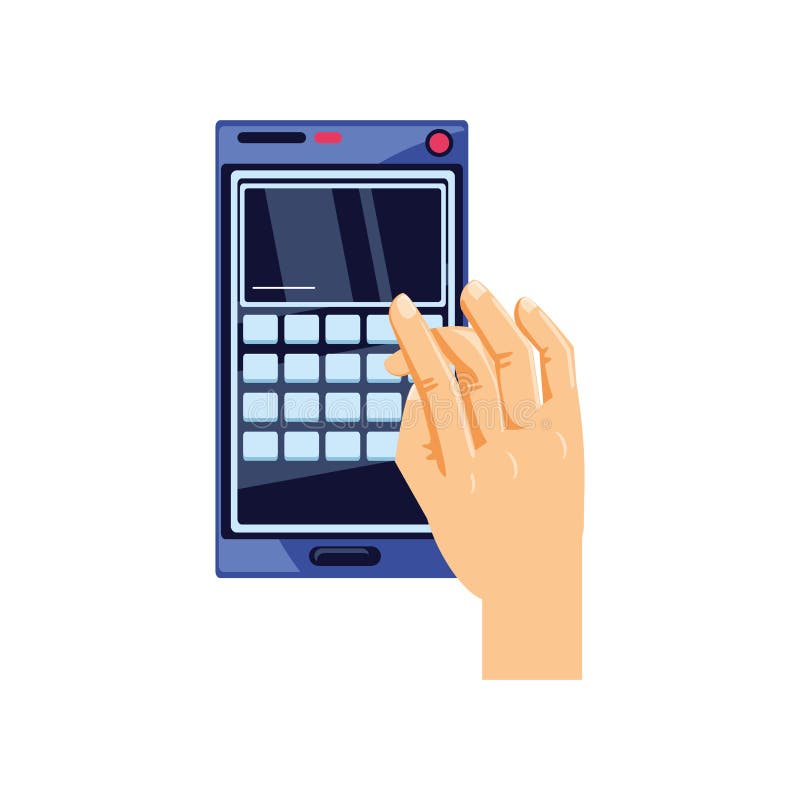 Hand with Calculator Math Finance Icon Stock Vector - Illustration of ...
