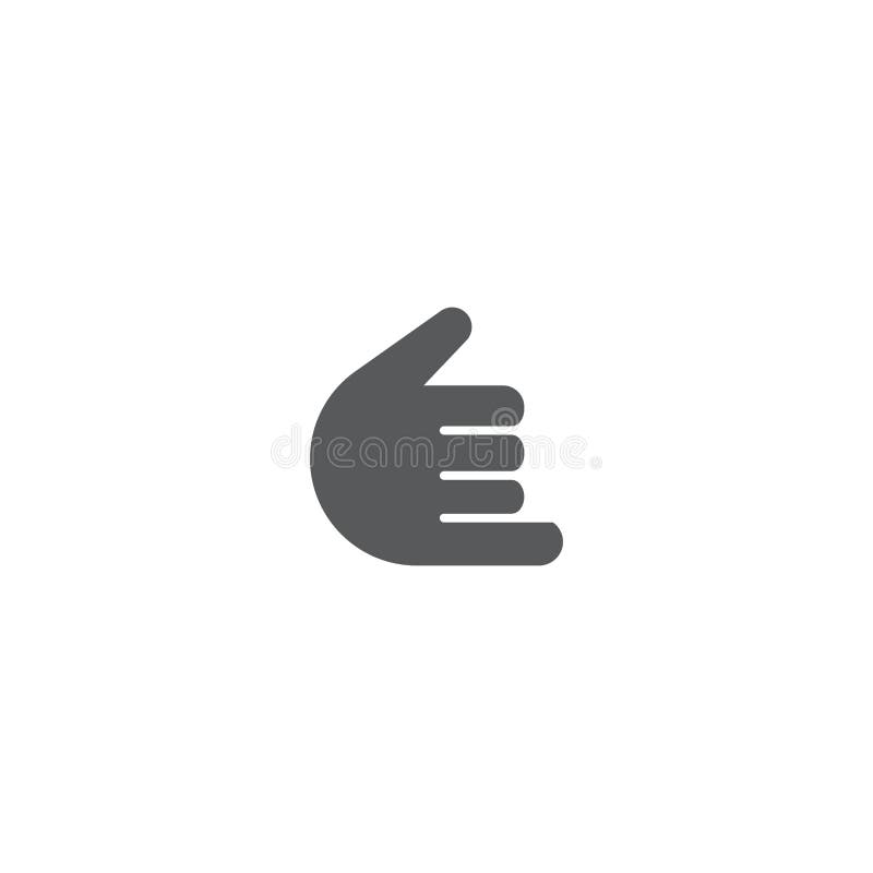 Call Me Gesture Icon, Simple Style Stock Illustration - Illustration of ...