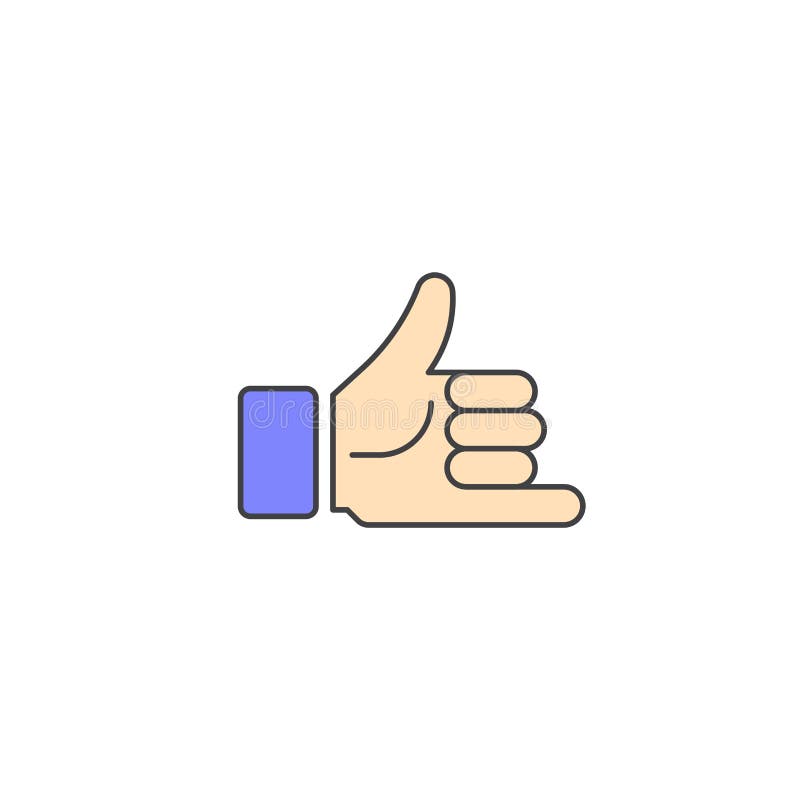 Hand Call Gesture Vector Icon Symbol Isolated on White Background Stock ...