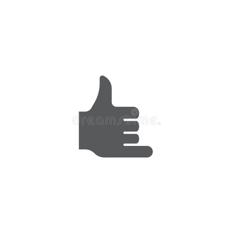 Hand Call Gesture Vector Icon Symbol Isolated on White Background Stock ...