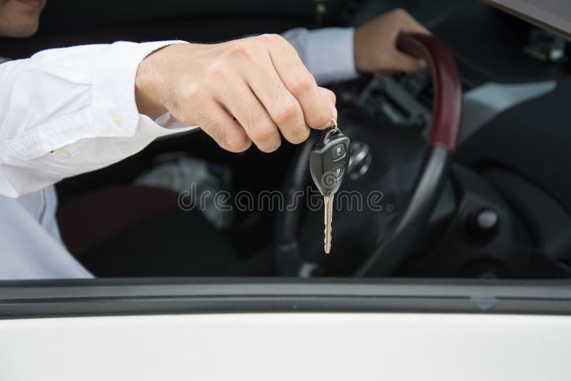 Hand with a Car Keys in Car Stock Image - Image of remote, buying: 94393079