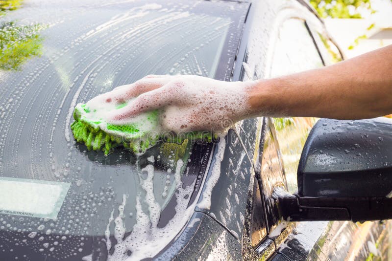 Hand Car Wash stock photo. Image of windshield, suds - 59687502