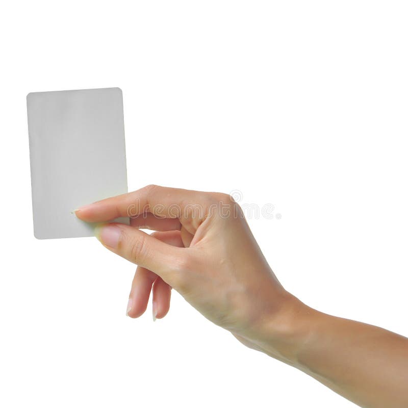 Hand and a card isolated stock photo. Image of hand, businessman - 27937844