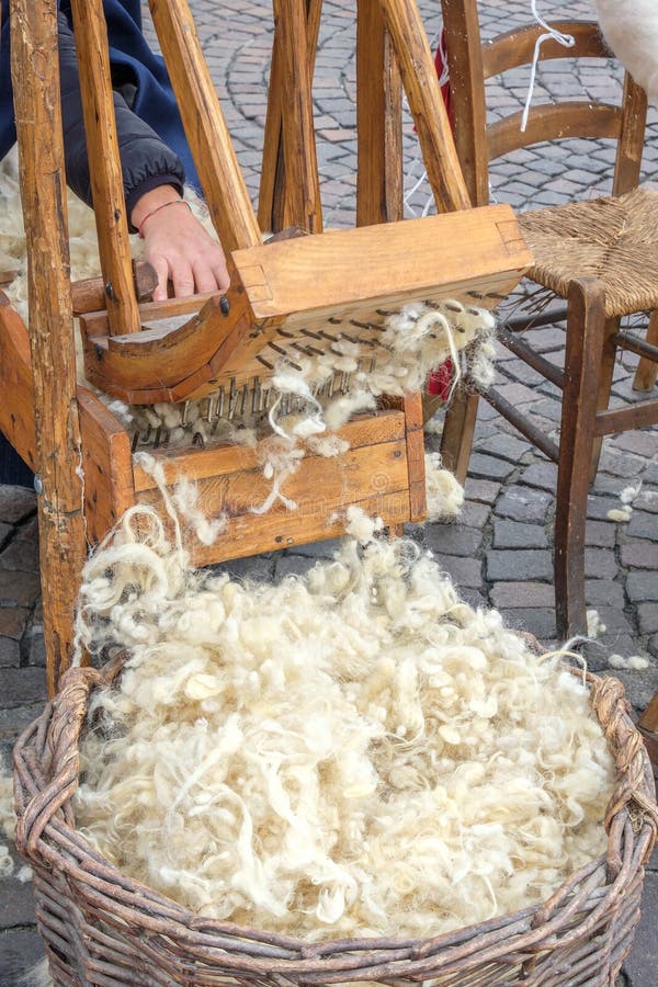 Hand Carder Wood Carding Cotton Stock Image - Image of cotton ...