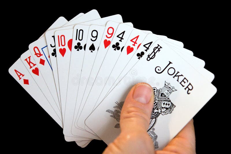 Hand of Cards stock image. Image of four, joker, leaf, maple - 529191