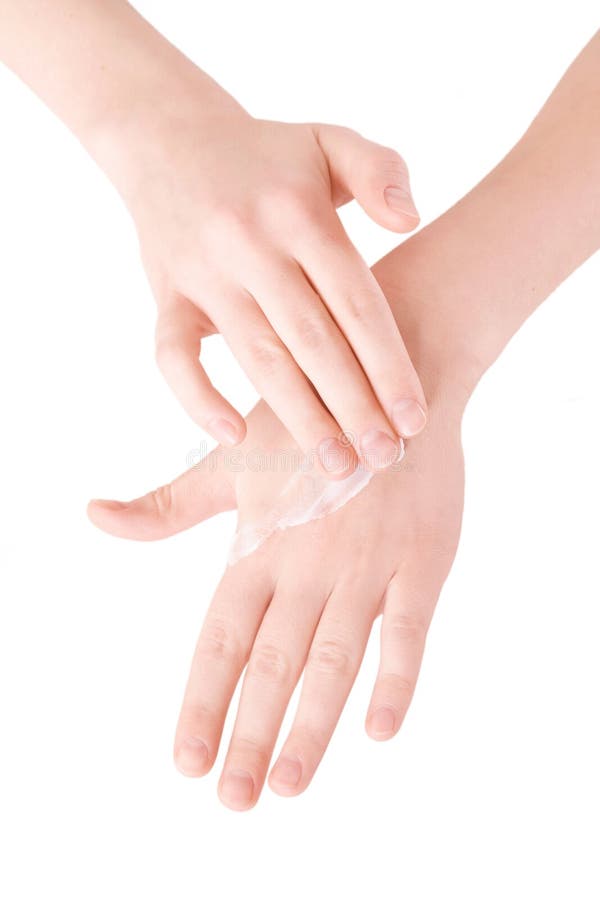 Hand care stock image. Image of femininity, white, treatment - 9642635