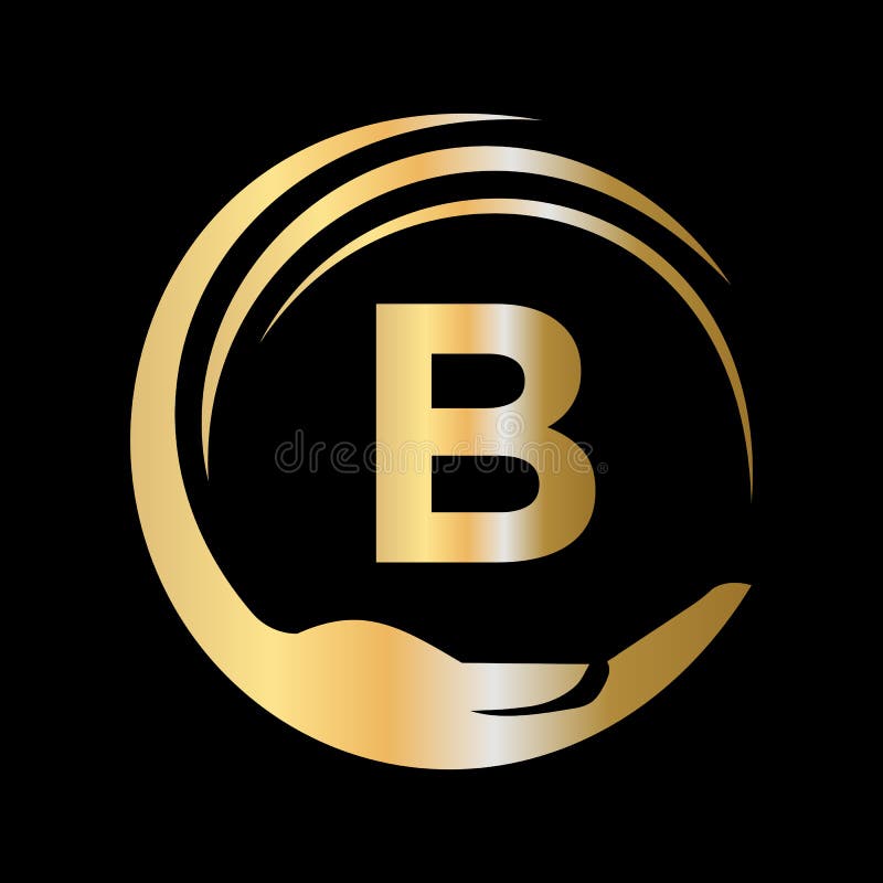 Hand Care Logo Template on Letter B. Initial Unity Charity Foundation ...