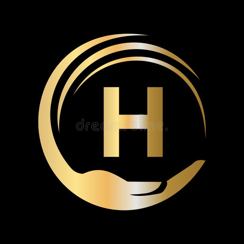 Hand Care Logo Template on Letter H. Initial Unity Charity Foundation ...