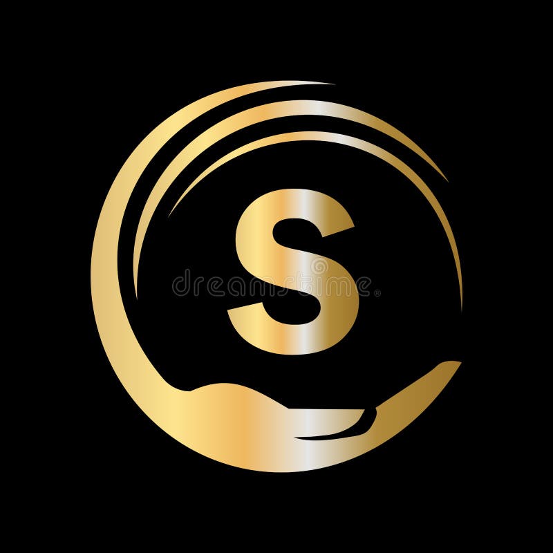 Hand Care Logo Template on Letter S. Initial Unity Charity Foundation ...