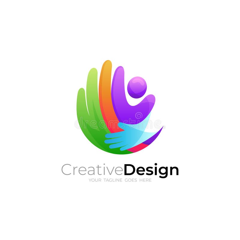 Hand Logo with Swoosh Design Social, Hand Care Icons Stock Illustration ...