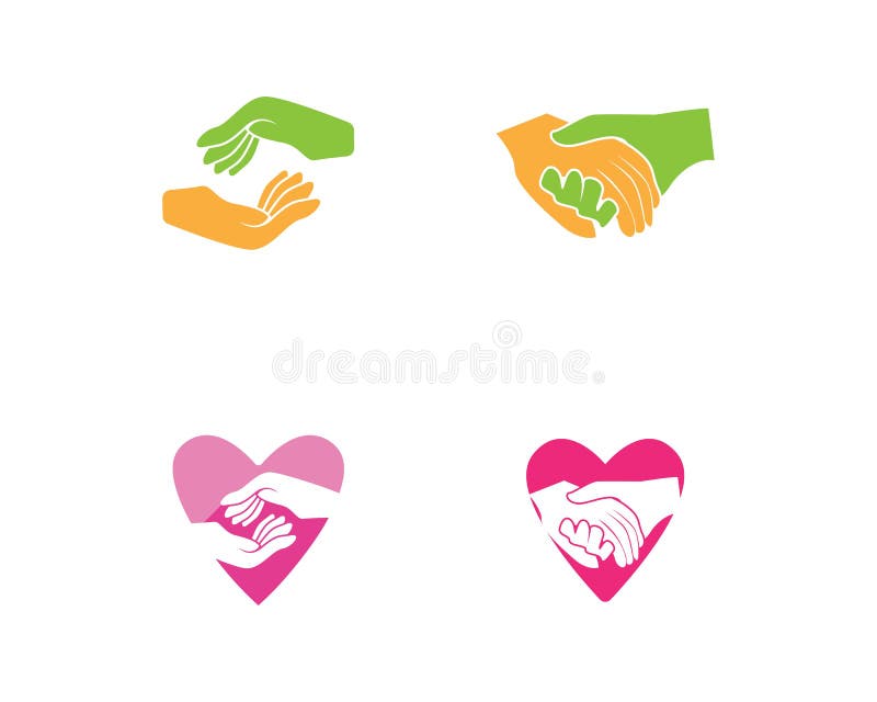 Hand Care People Icon Vector Template Stock Illustration - Illustration ...