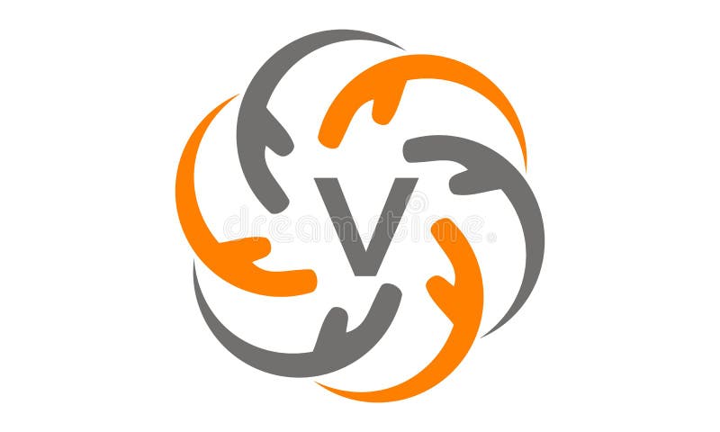 Hand Care Solution Initial V Stock Vector - Illustration of hand, care ...