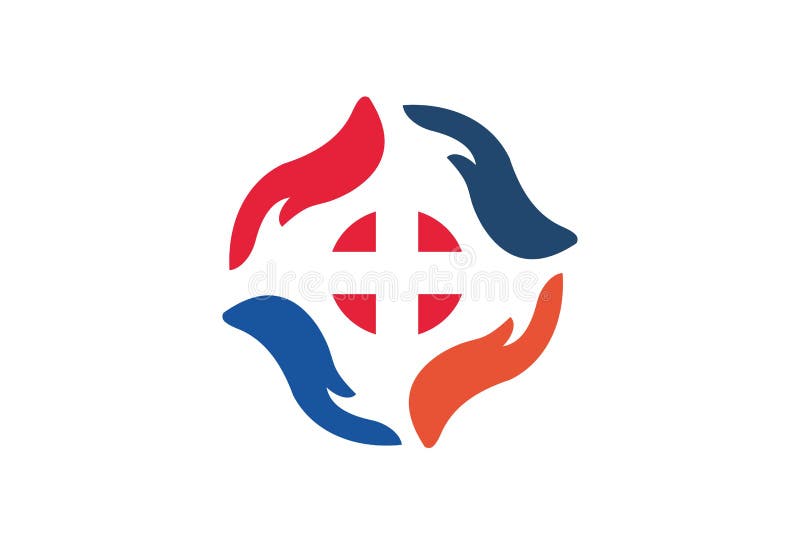 Hand Care Support House Housing Home Abstract Symbol Stock Illustration ...