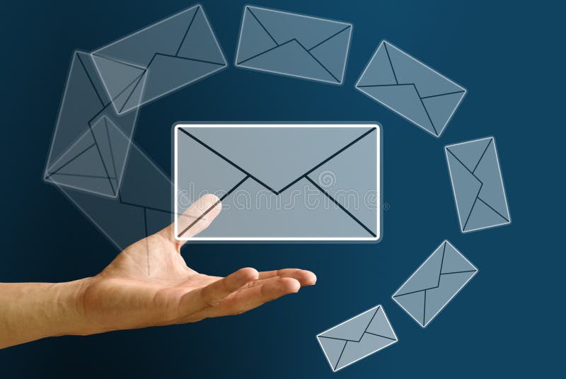 Hand Carry the Mail Icon, Email Concept Stock Image - Image of hand ...