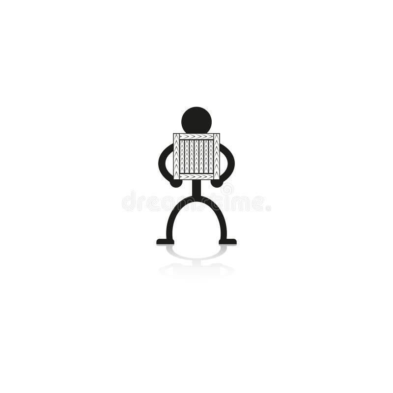 Hand Carrying Cargo. Vector Icon. Stock Vector - Illustration of icon ...