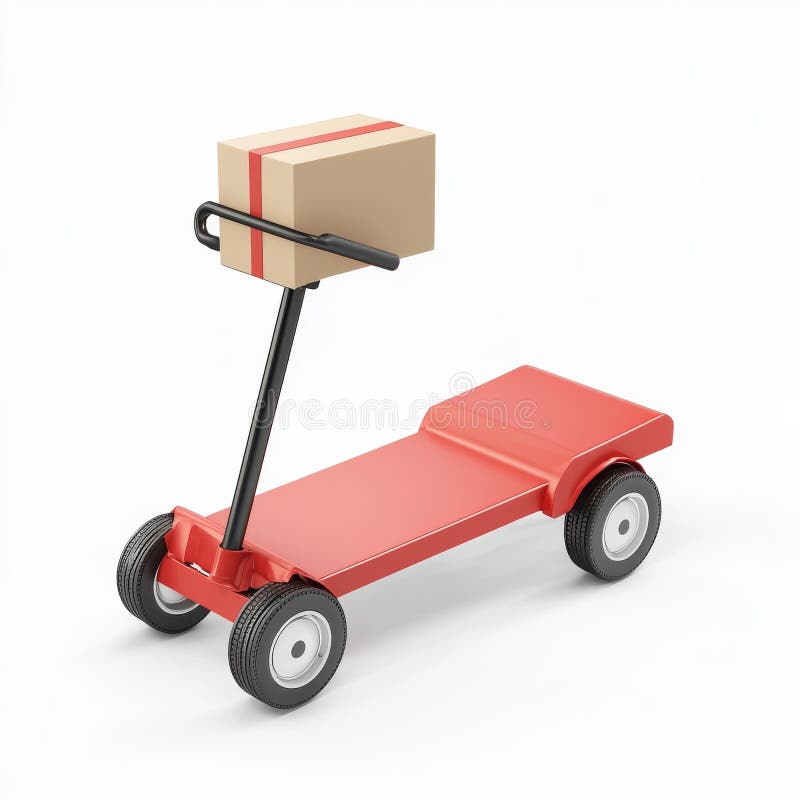 A Hand Cart and Cardboard Boxes Represent Logistic, Delivery, Shopping ...