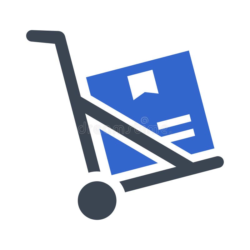 Hand cart icon stock vector. Illustration of symbol - 264805063
