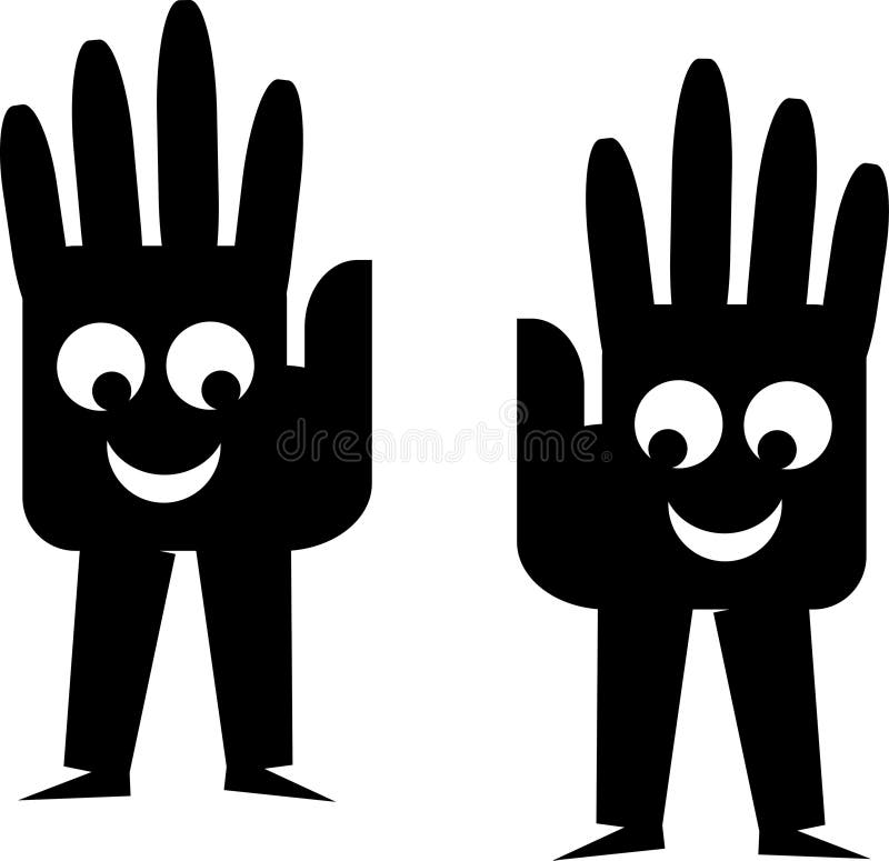 Hand cartoon stock vector. Illustration of artiste, isolated - 11966901
